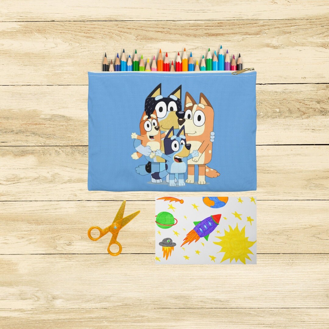 Kids Bluey Travel Pouch, Bluey Kids Cosmetics Travel Bag, Bluey Pencil ...