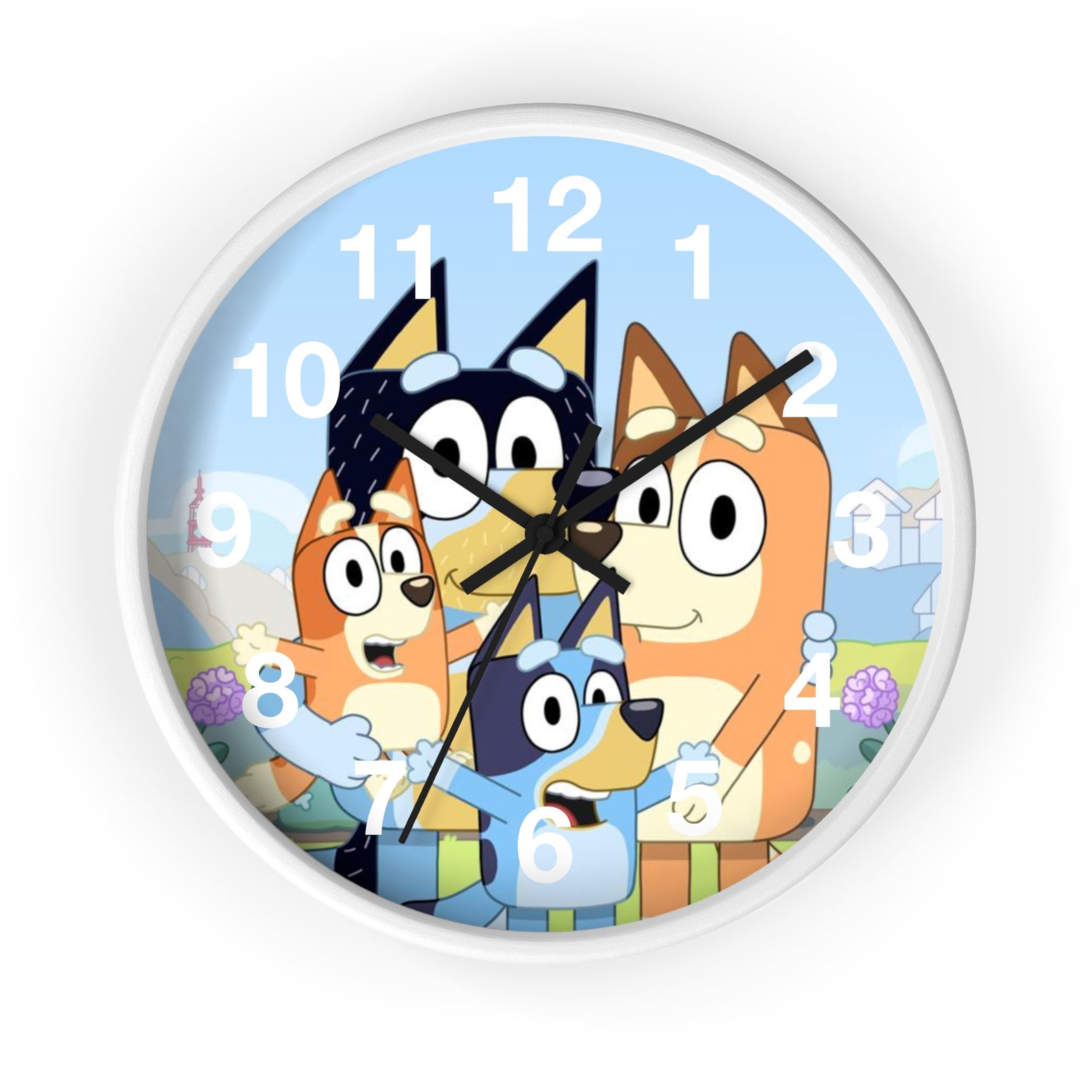 Bluey Wall Clock for Kids Room Decor Bluey & Bingo Design Perfect Gift ...
