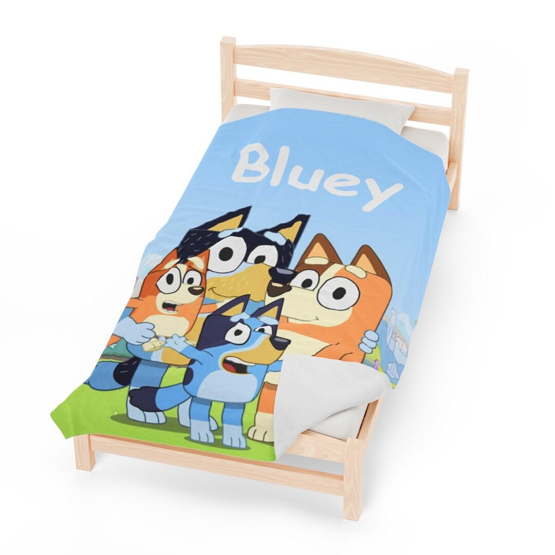 Soft Bluey Blanket Bluey Bedding for Kids Bluey Throw Blanket Great for ...