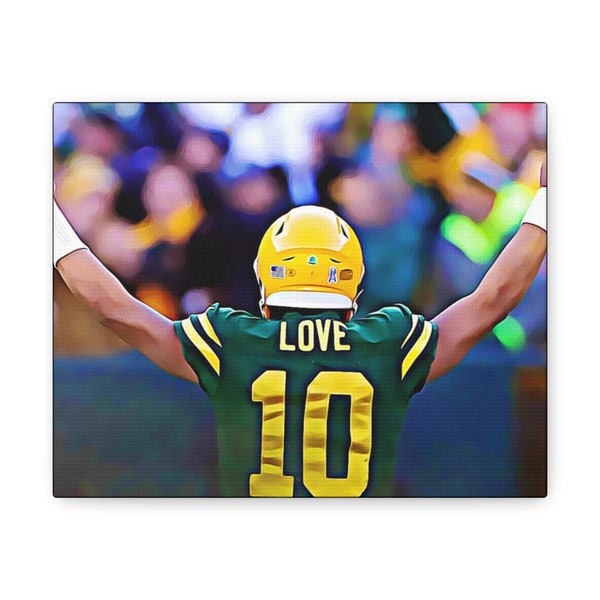 Jordan Love Wrapped Canvas - Etsy