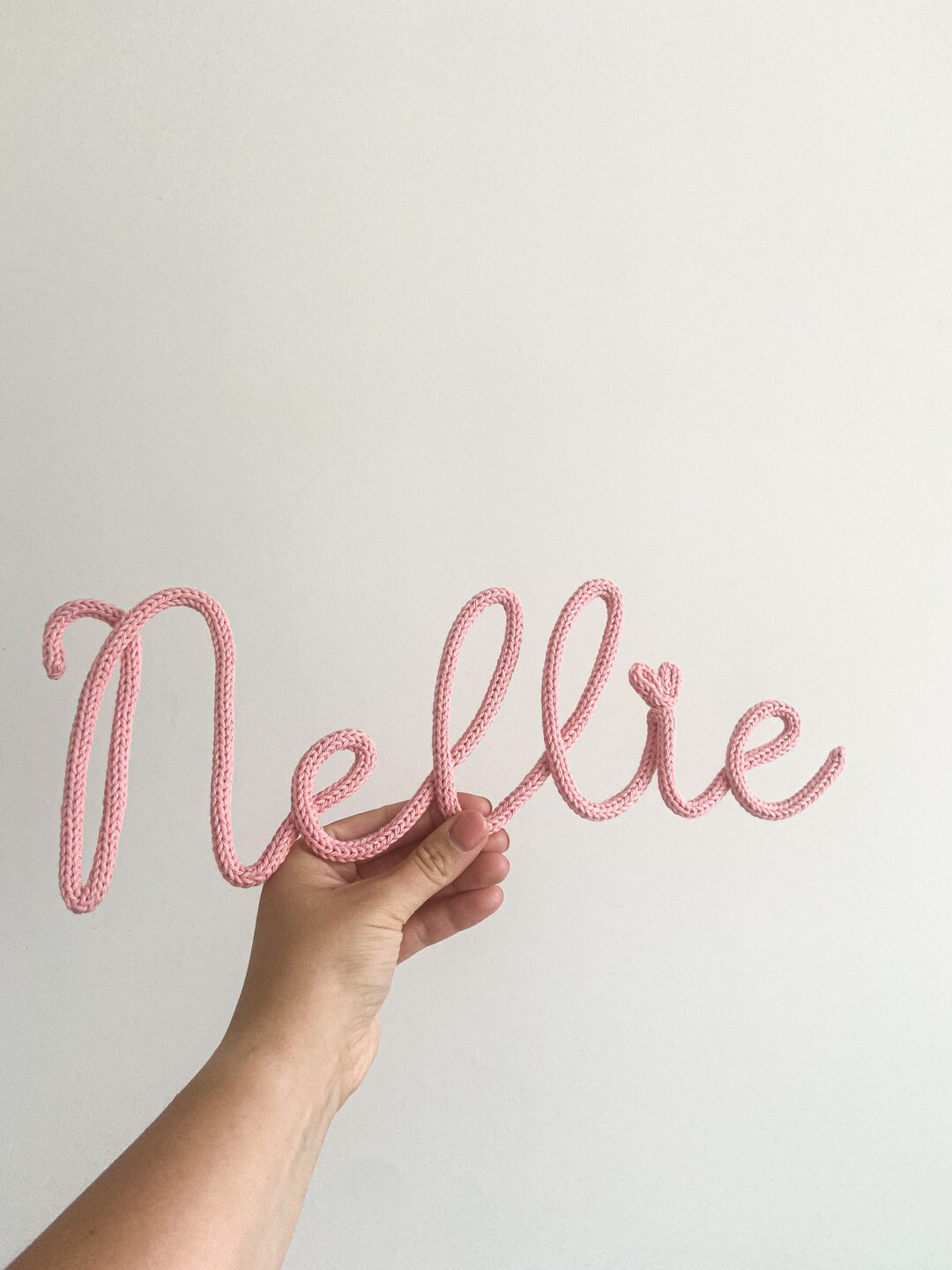 Custom Nursery Name Sign, Wire Pet Name, Nursery Knit Sign, Custom ...