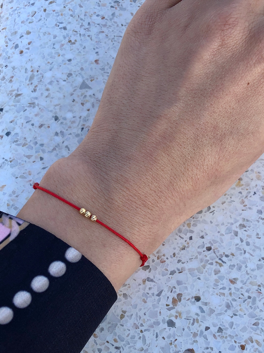 Red String Bracelet, 14 K Gold Bracelet With Red String, Kabbalah ...