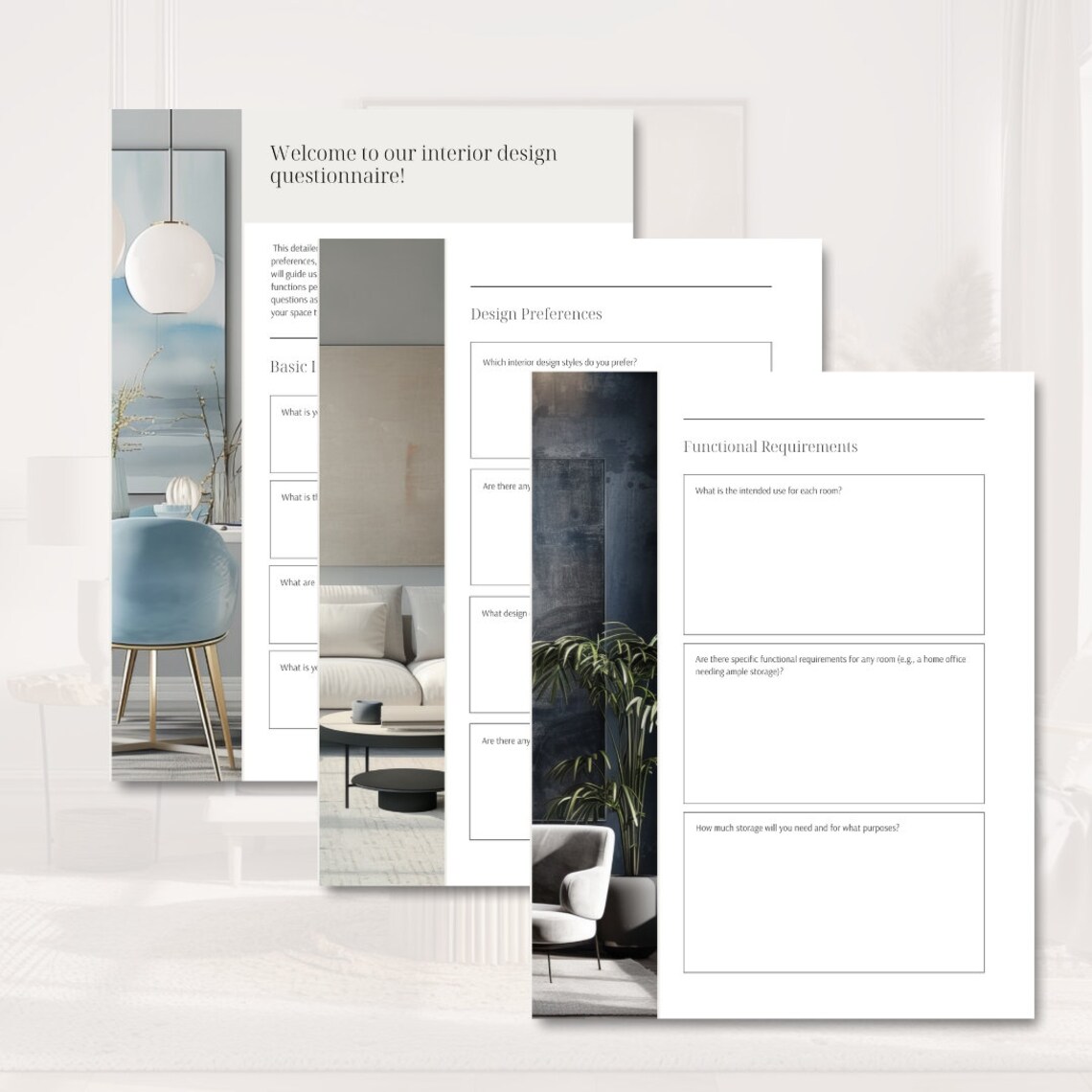 Interior Designer Client Questionnaire Template | Interior Design ...