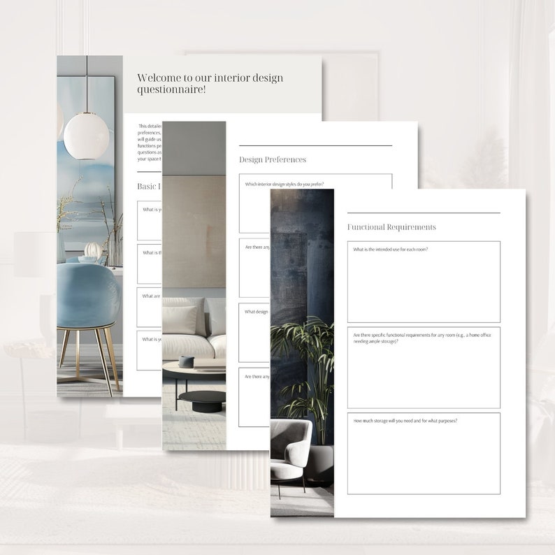 Interior Designer Client Questionnaire Template | Interior Design ...