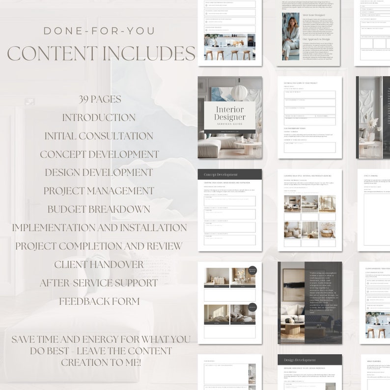 Interior Designer Services Guide Template | Interior Design | Initial ...