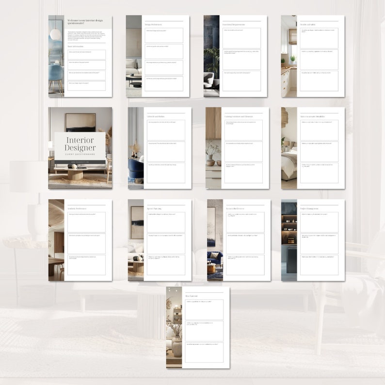 Interior Designer Client Questionnaire Template | Interior Design ...