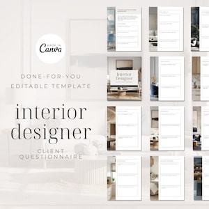 Interior Designer Client Questionnaire Template | Interior Design ...