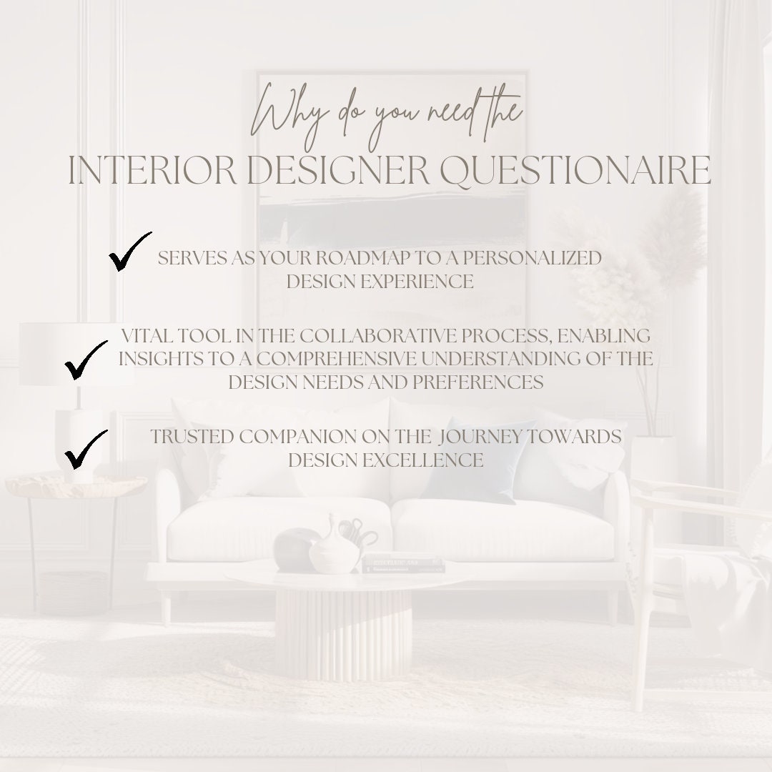 Interior Designer Client Questionnaire Template | Interior Design ...