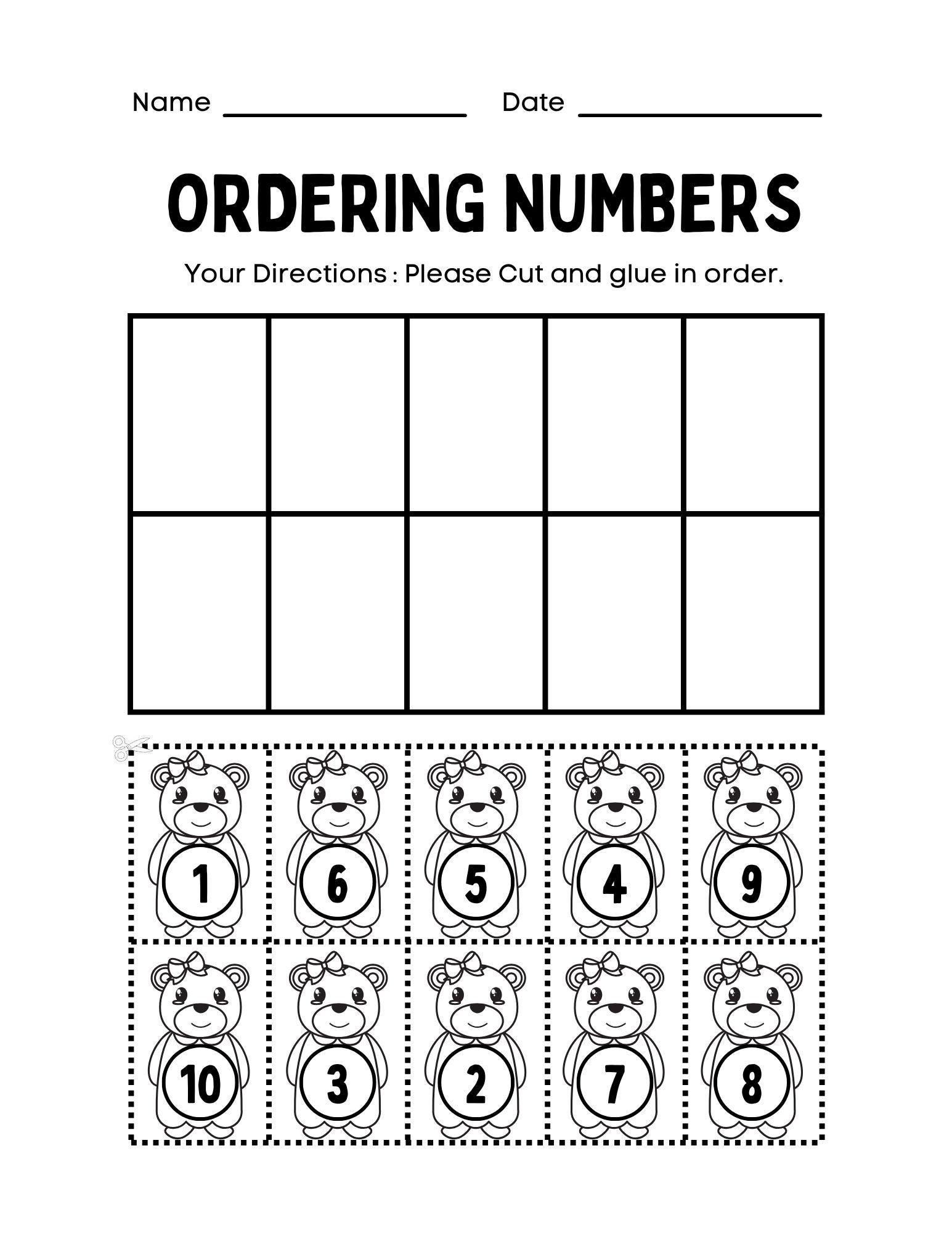 Number Order Sequencing Group Activity - Etsy