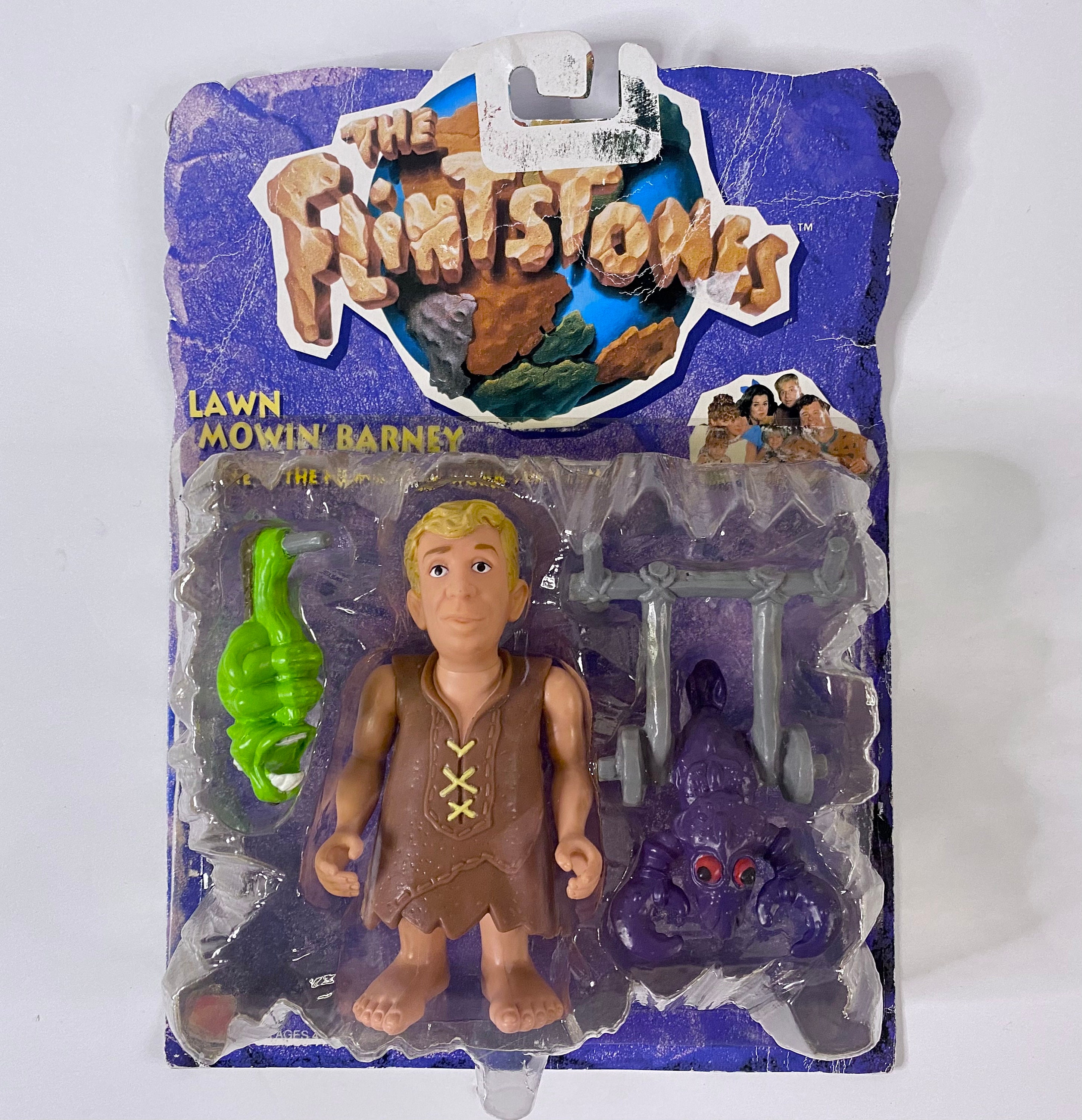 The Flintstones Lawn Mowin' Barney Toy 11656 - Mattel - Etsy