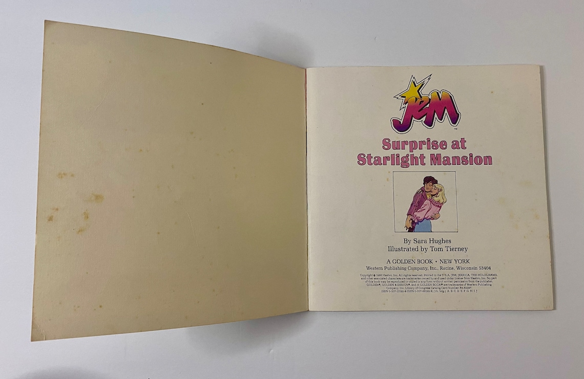 Vintage Jem Surprise at Starlight Mansion Book Golden Book 1980's jen ...