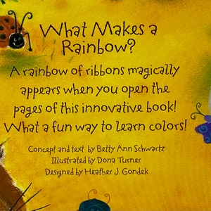 Vintage What Makes a Rainbow Book Betty Ann Schwartz Interactive Board ...