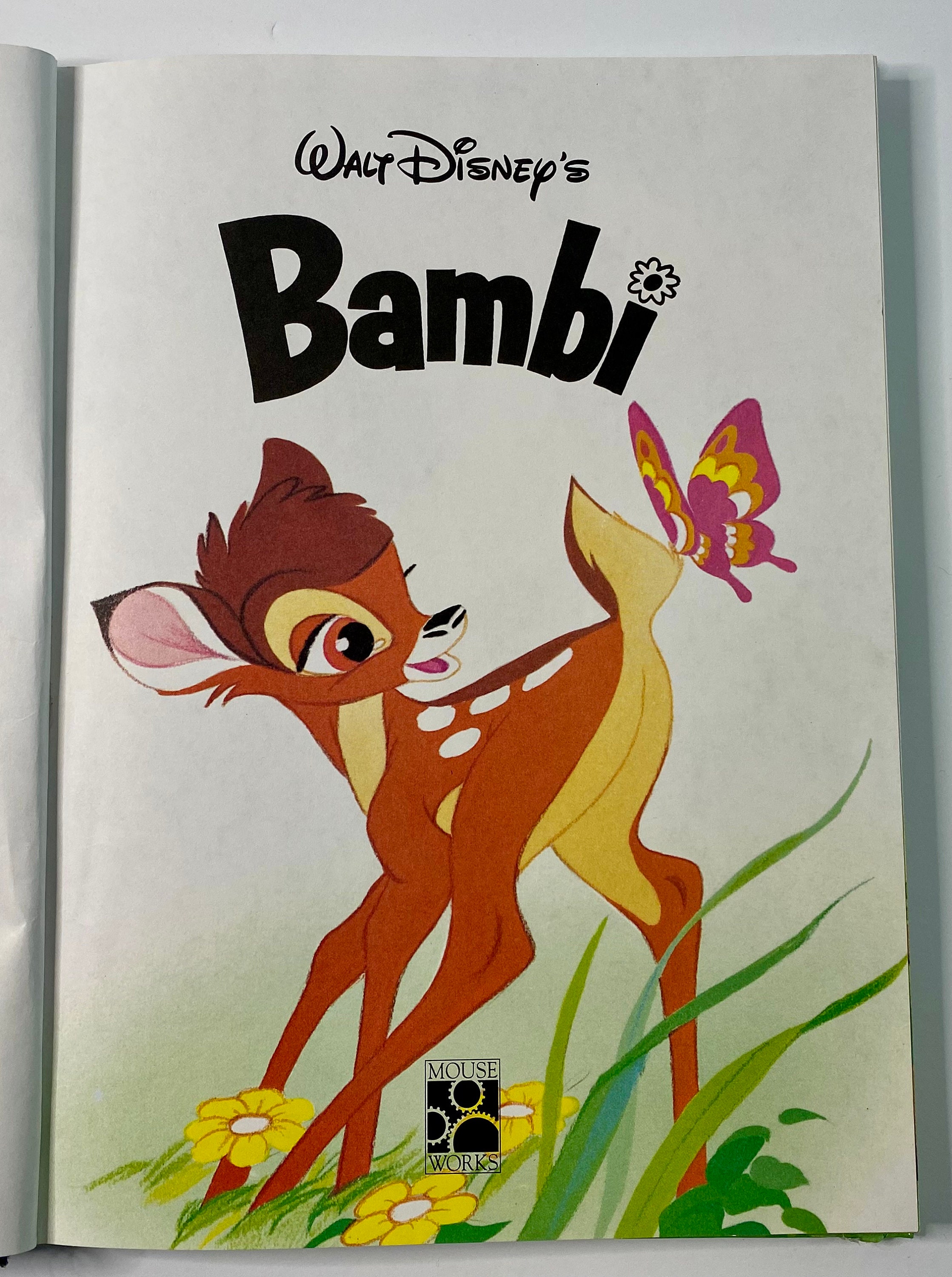 Vintage Walt Disney Bambi Book Mouse Works Hardback Story Book - Etsy