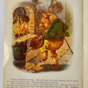 Vintage the Three Little Pigs Book - Fairy Tale - Children's Book ...