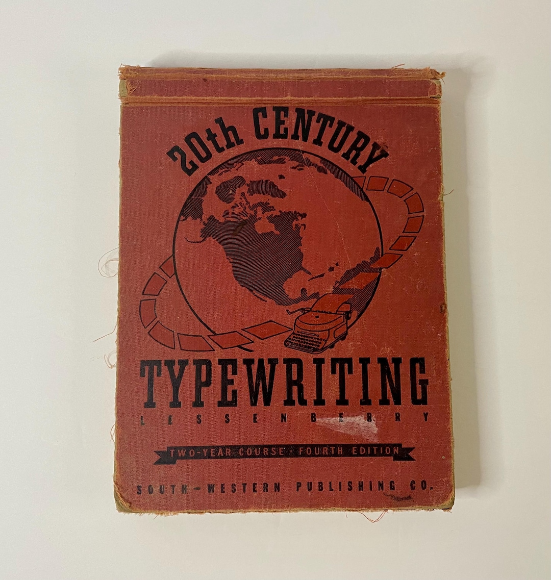 Vintage 1942 Typewriting Book - 20th Century Typewriting Course Book - Etsy