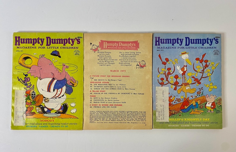 Humpty Dumpty's Magazine for Little Children Bundle - 3 Magazines ...