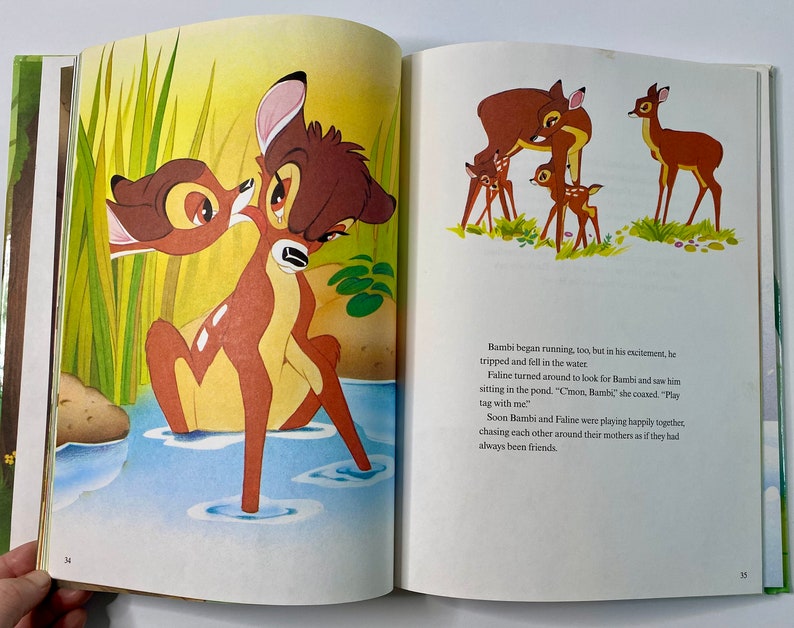 Vintage Walt Disney Bambi Book - Mouse Works - Hardback Story Book - Etsy