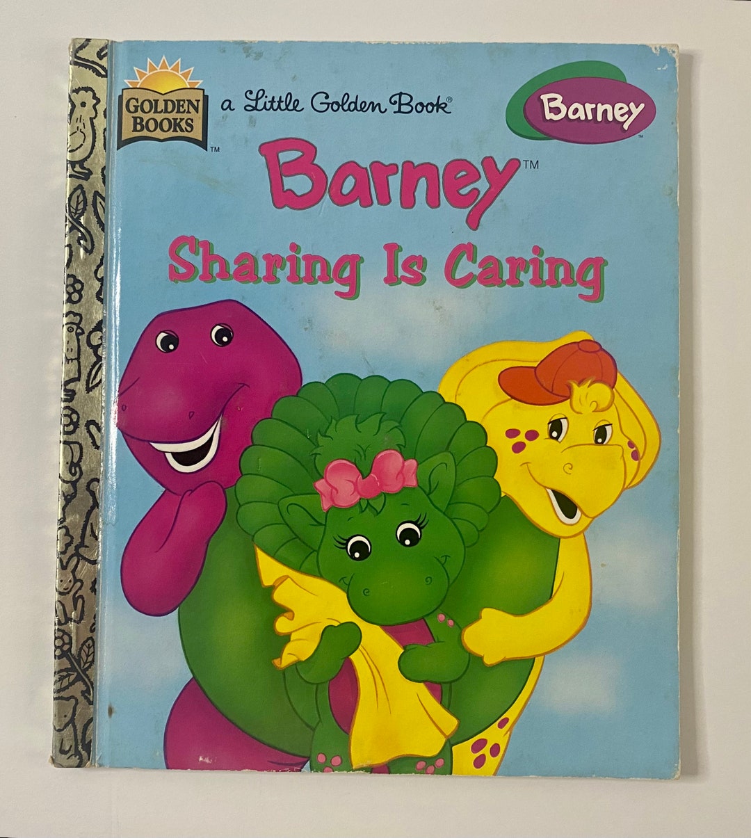 Vintage Barney Little Golden Book Barney Sharing is Caring - Etsy