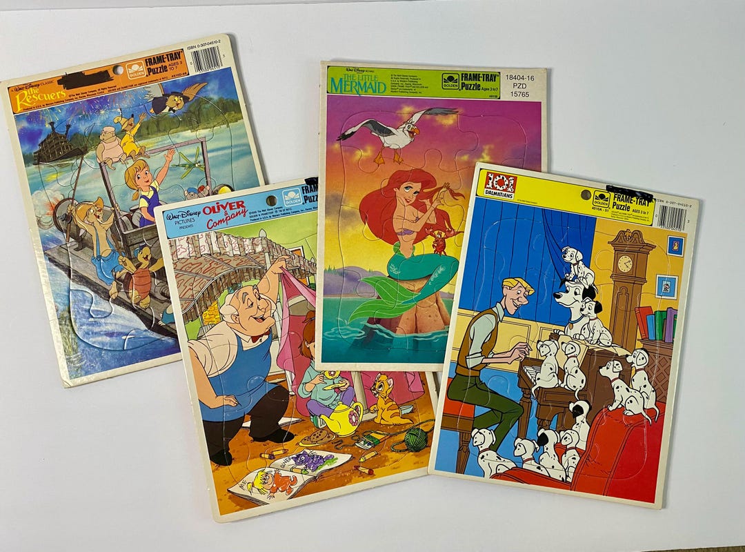 Vintage Disney's Frame Tray Puzzle - Little Mermaid - Dalmatians ...