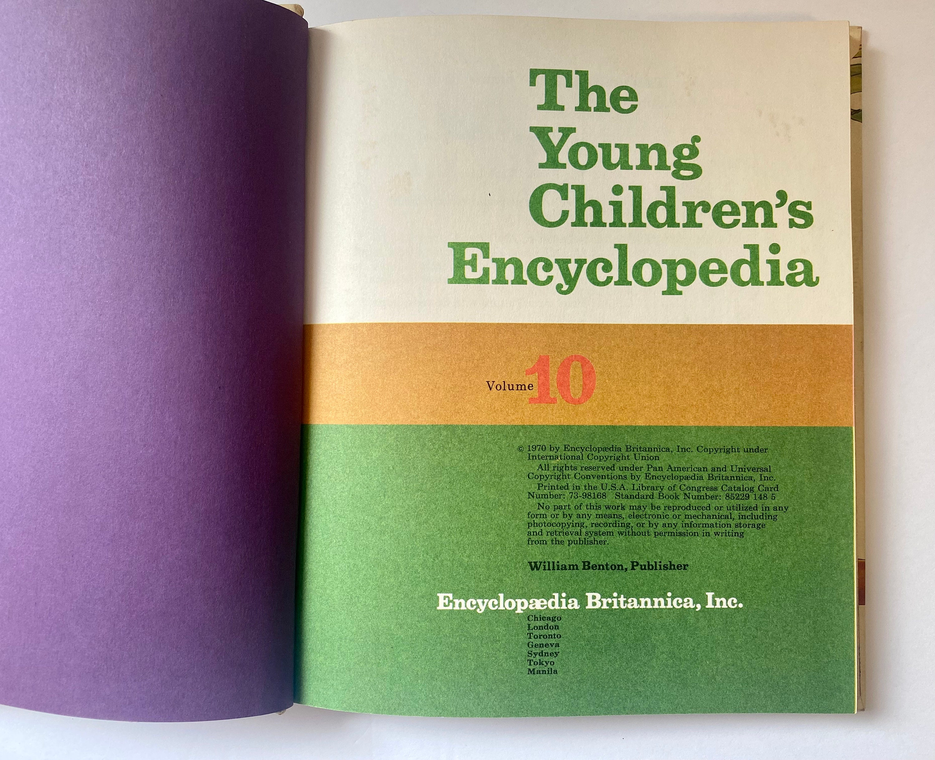The Young Children's Encyclopedia, Vol 10 Britannica 1970 - Etsy