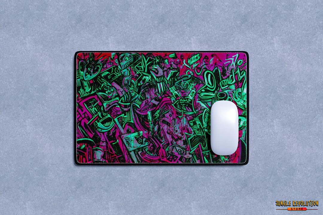 Vivid Graffiti Desk Mat for Home Office, Colorful Writing Pad, Unique ...
