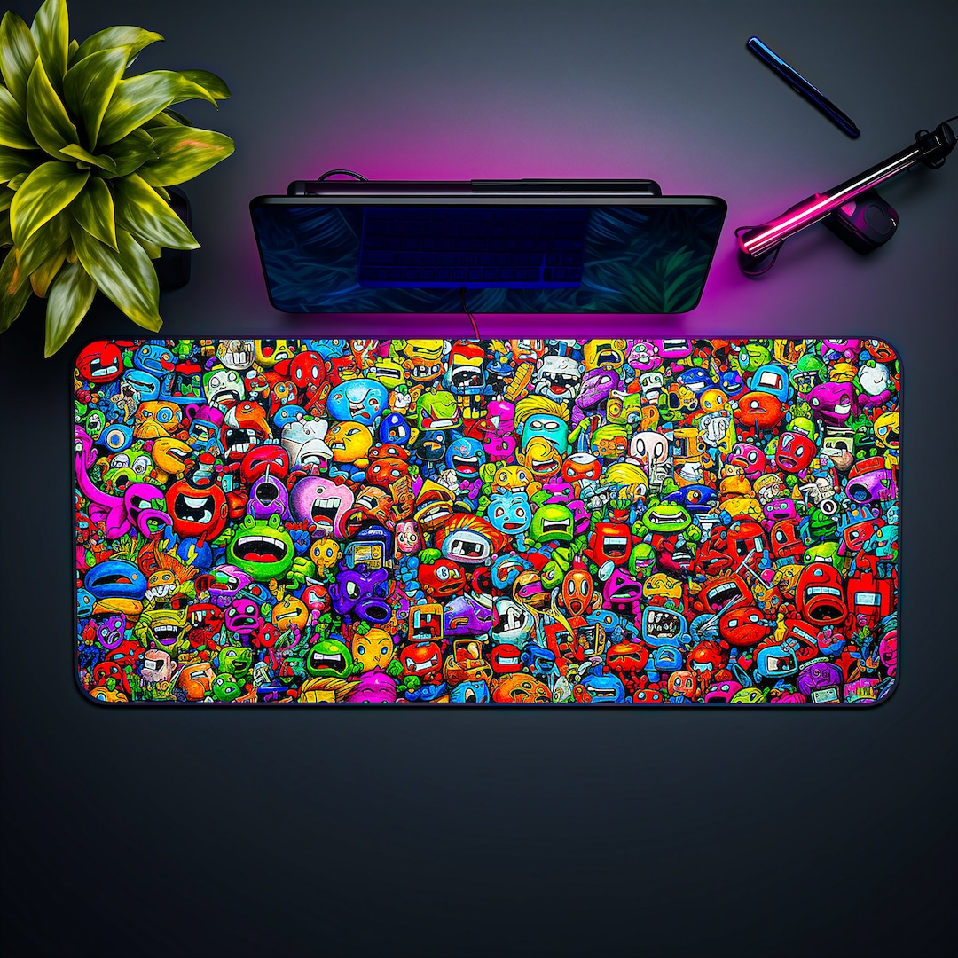 Cartoon Comic Mousepad, Gaming Sketch Funny Mousepad, Giant Mousepad ...