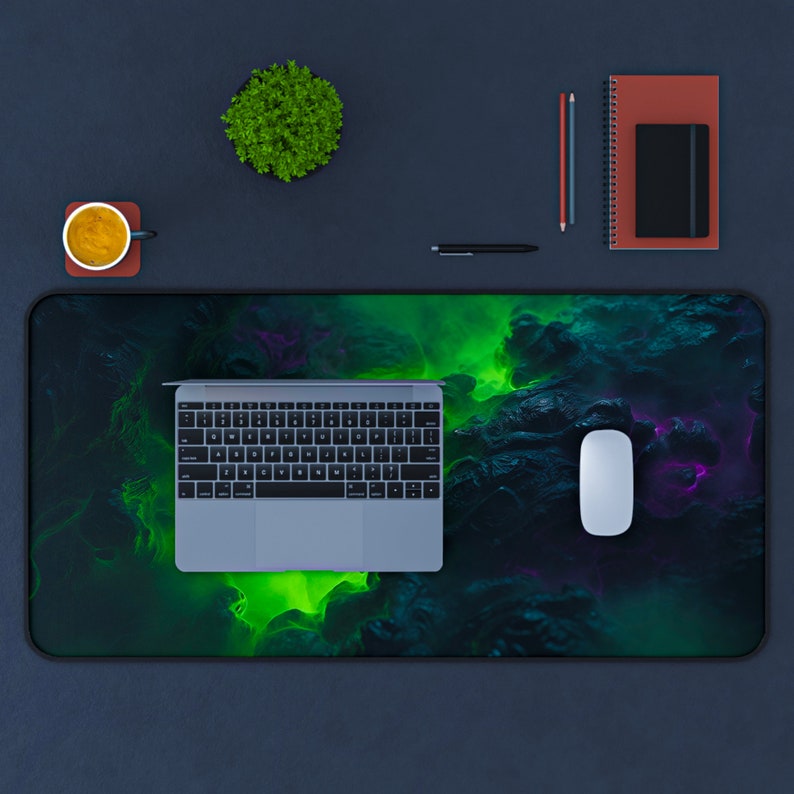 Epic Gaming Mousepad for Gamers Smoke Rock Neon Colors Computer Build ...