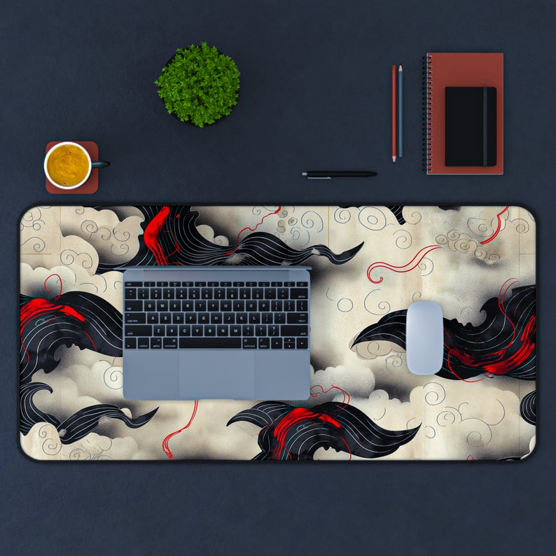Japanese Desk Pad, Asian Patterns, Japanese Cloud Mouse Pad,desk Mat ...