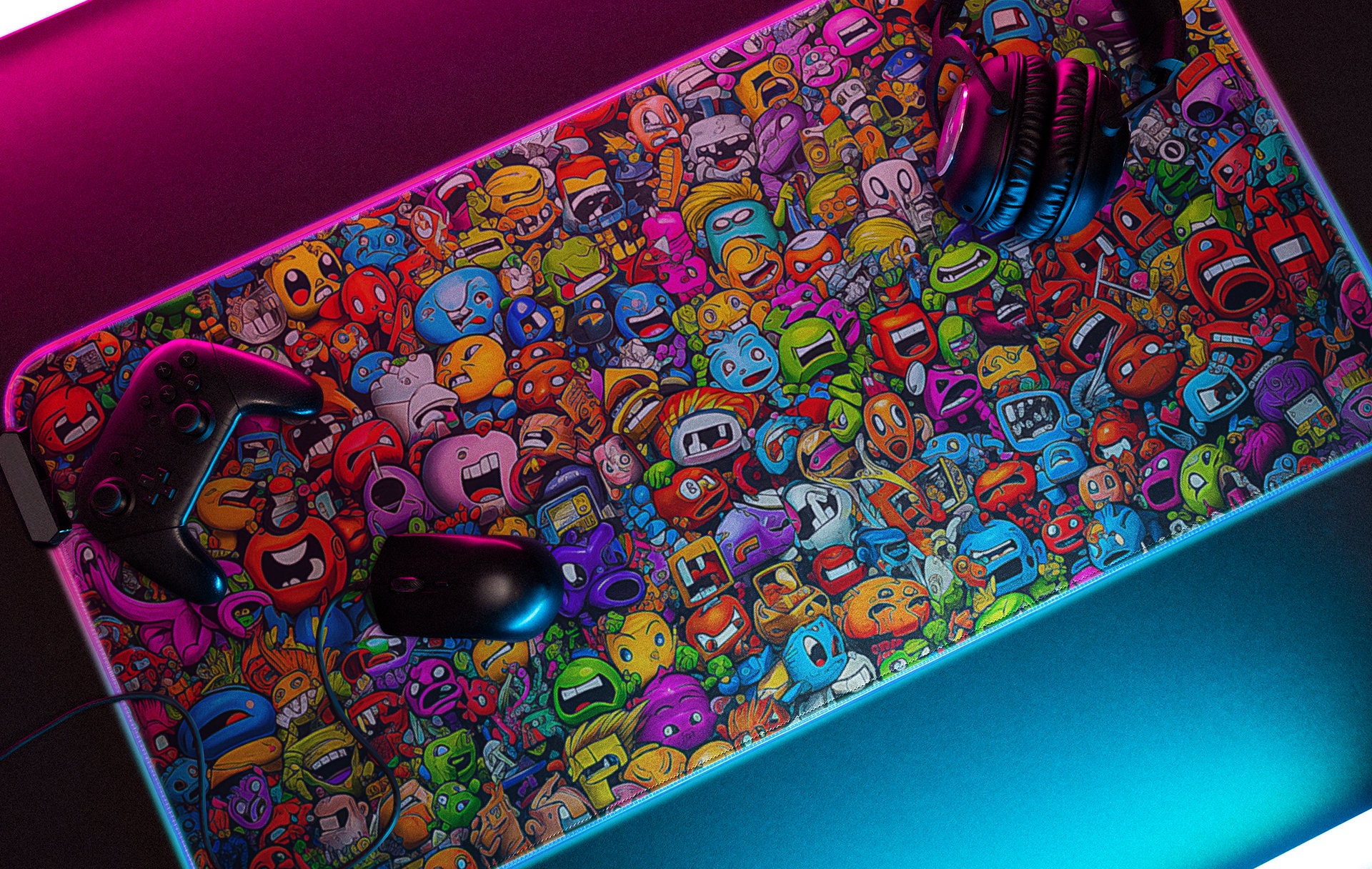 Cartoon Comic Mousepad, Gaming Sketch Funny Mousepad, Giant Mousepad ...