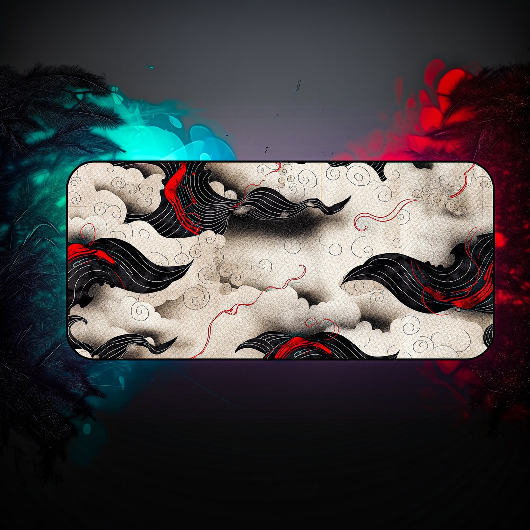 Japanese Desk Pad, Asian Patterns, Japanese Cloud Mouse Pad,desk Mat ...