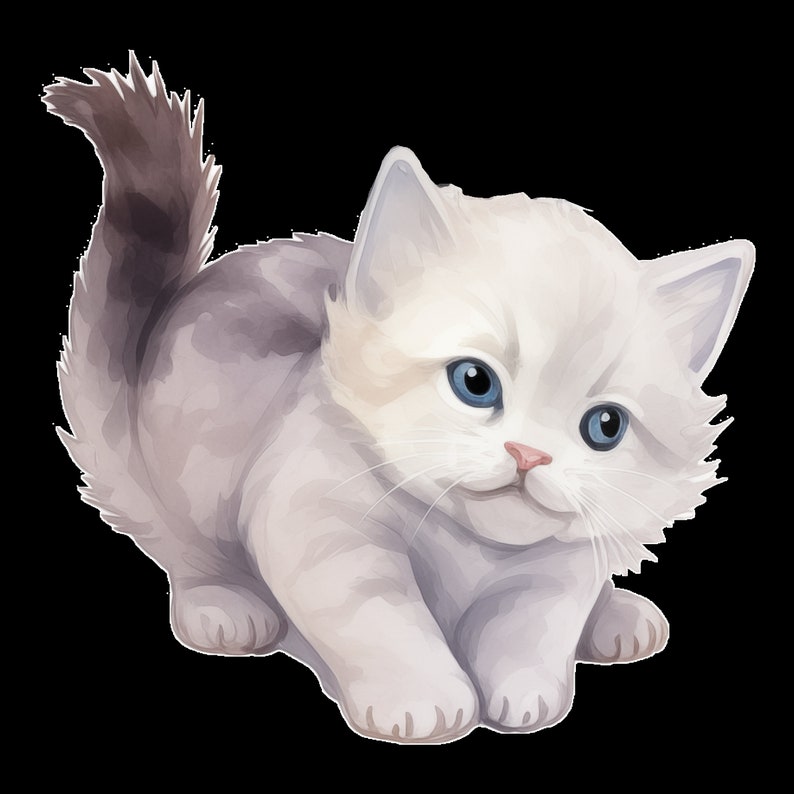 Cats Clipart Bundle 5 PNG Cute Cats PNG Perfect for Card Making ...