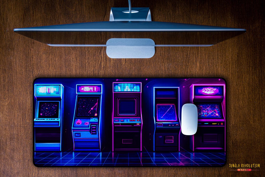 Retro Arcade Gaming Mousepad - 8-bit Pixel Art, Non-slip, Durable Desk ...