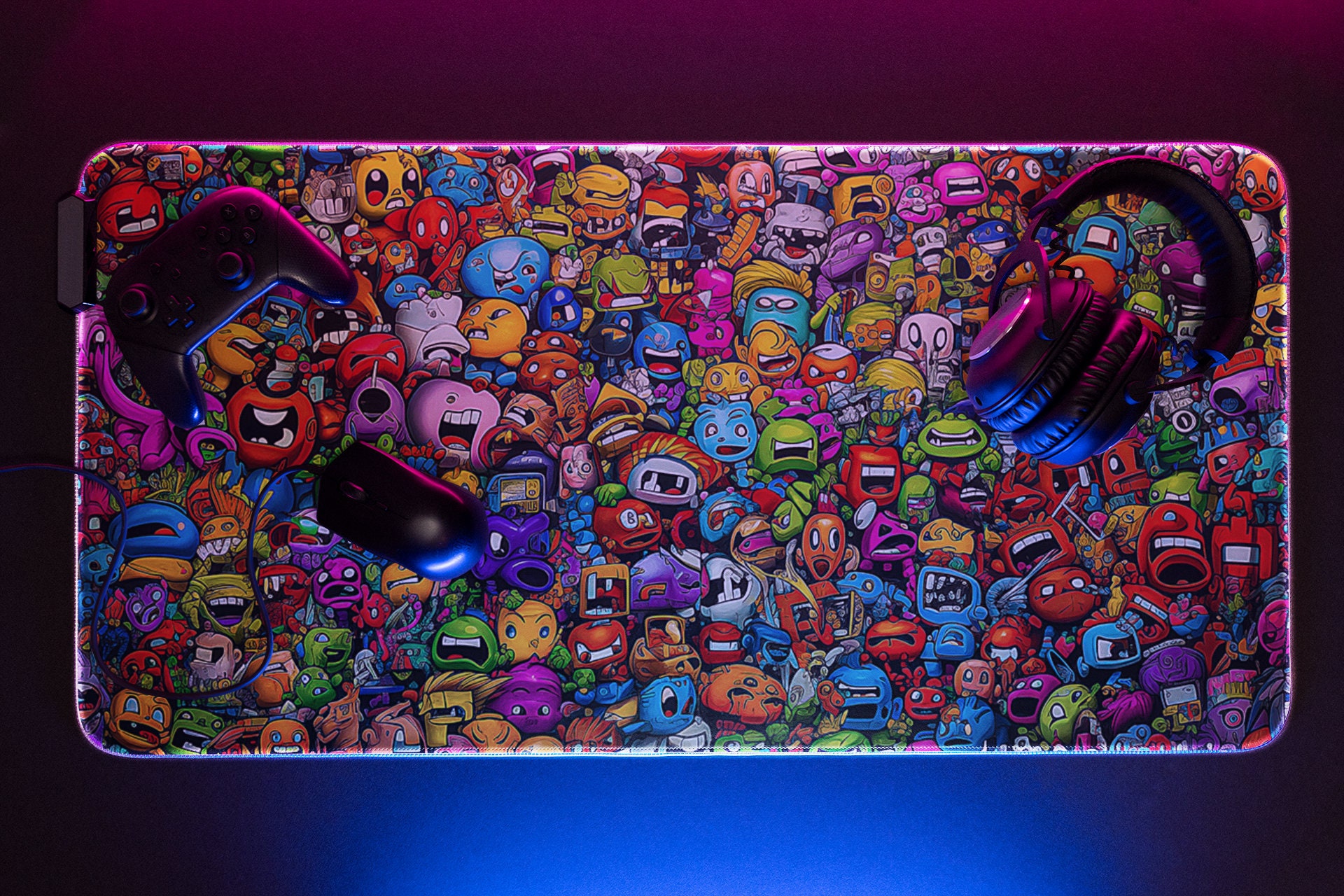 Cartoon Comic Mousepad, Gaming Sketch Funny Mousepad, Giant Mousepad ...