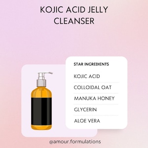 DIY Kojic Acid Honey Turmeric Face Wash Digital PDF Formula, Kojic Acid ...