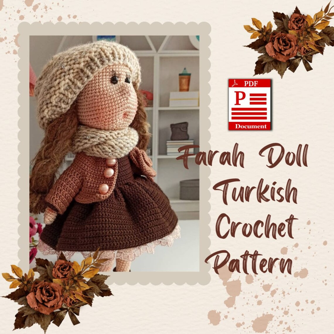 Farah Doll Crochet Pattern Crochet Doll Crochet Doll Pattern Doll Pattern Amigurumi Doll