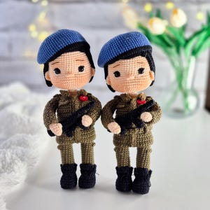 Soldier Crochet Pattern, Amigurumi Soldier, Soldier in Uniform Crochet ...
