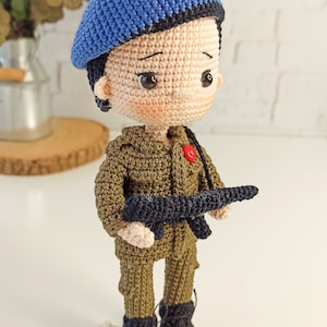 Soldier Crochet Pattern, Amigurumi Soldier, Soldier in Uniform Crochet ...