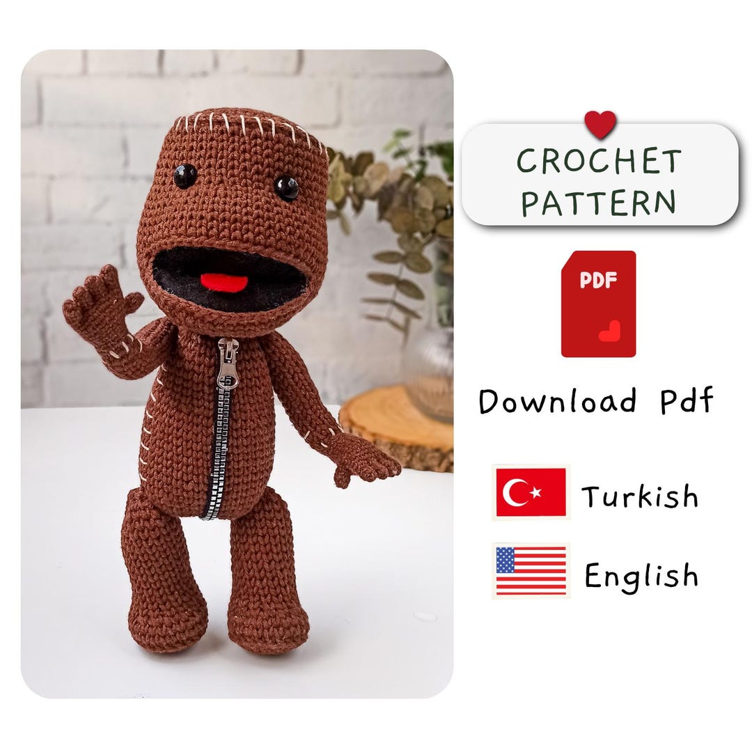 Sackboye Crochet Pattern, Sackboy Amigurumi Crochet Pattern, Crochet ...
