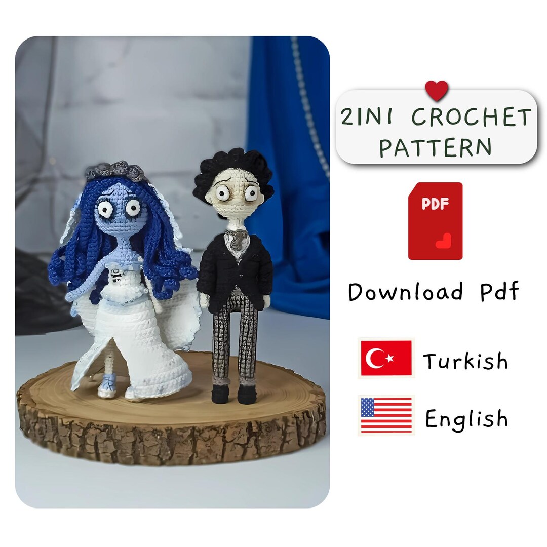 Crochet Corpse Bride & Victor Pattern (PDF) - Etsy