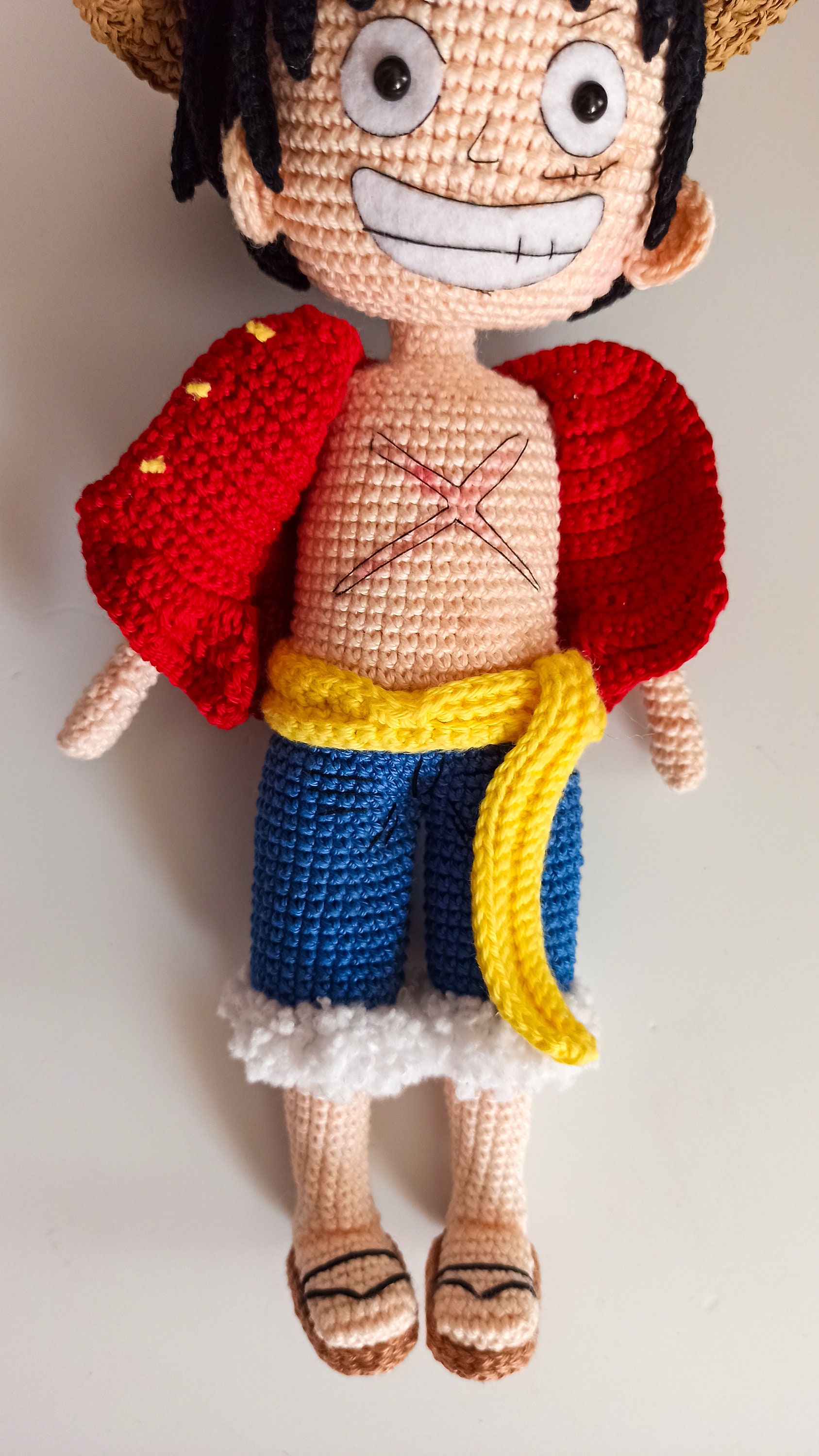 Monkey D. Luffy Crochet Pattern, Prate Crochet Doll, Amigurumi One ...