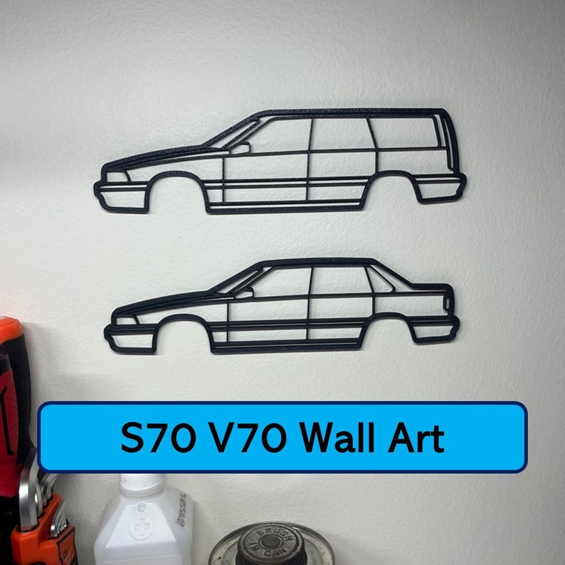 Volvo S70 V70 Silhouette Wall Art - Etsy