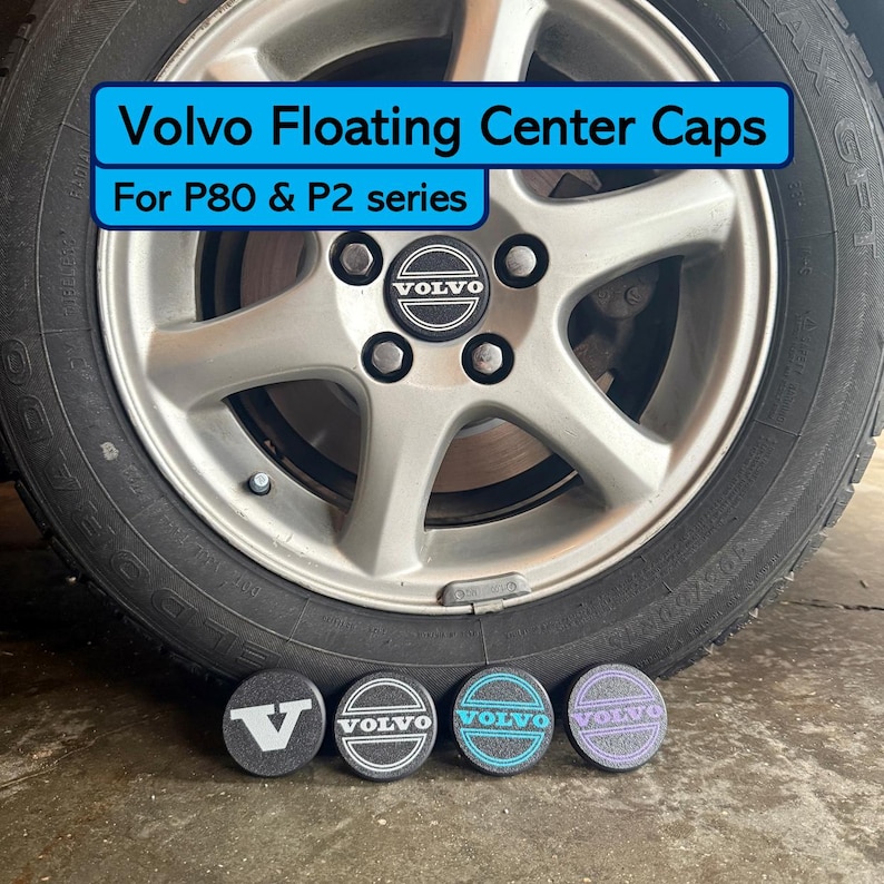 Volvo P80/P2 Floating Wheel Center Cap Set - Etsy