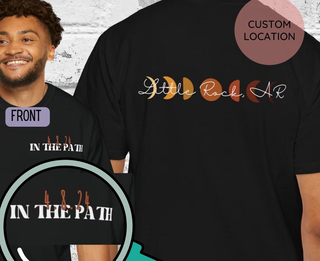 Total Solar Eclipse 2024 Shirt, Custom Location Eclipse Tshirt ...