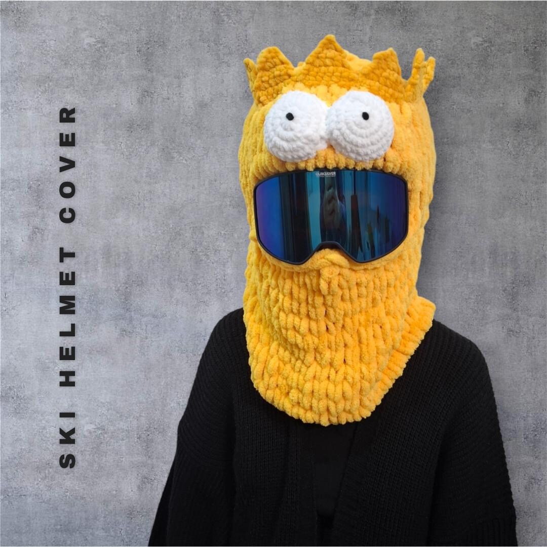 Ski Helmet Cover, Bart Simpson Helmet Cover, Bart Simpson Mask ...
