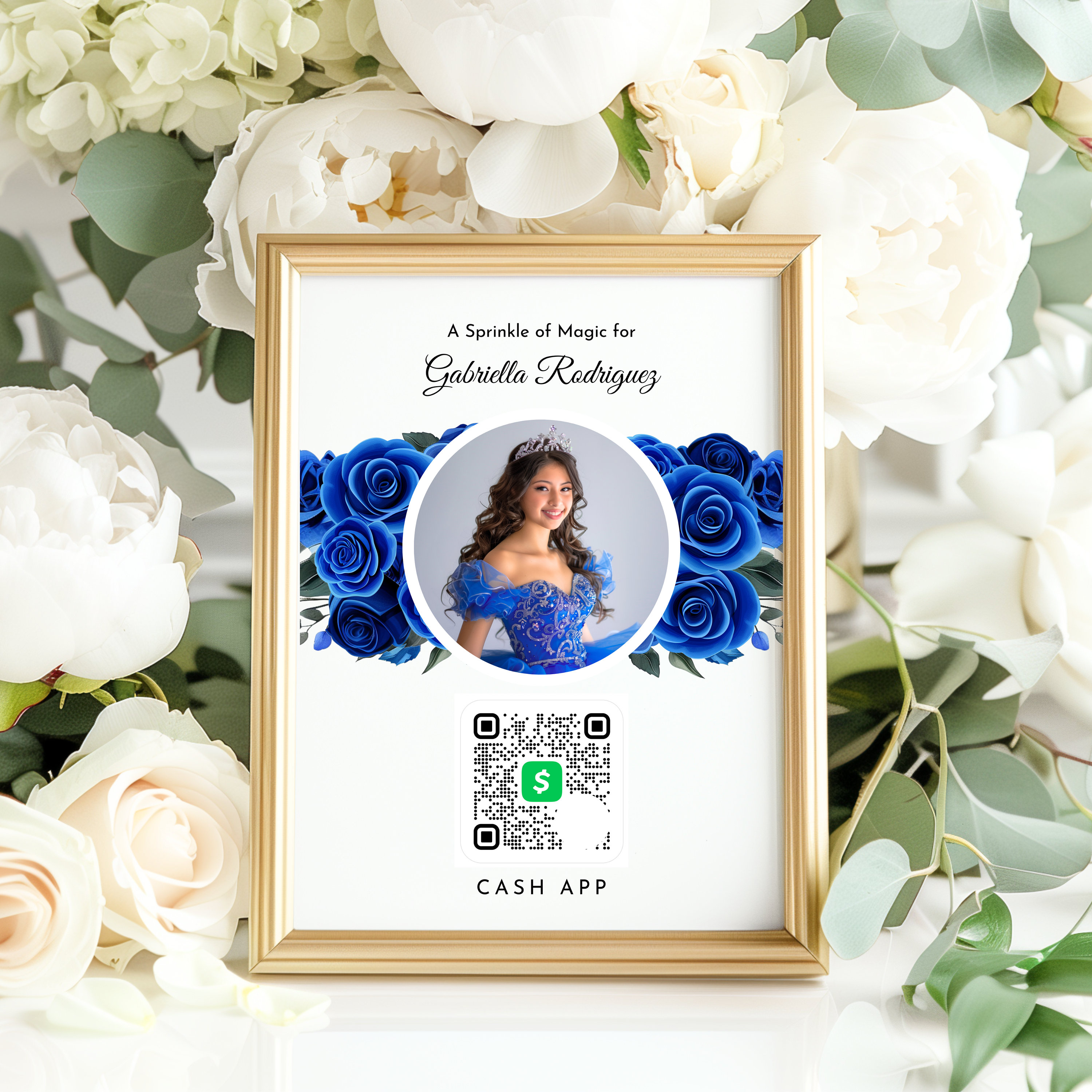 Editable Quinceañera Cash App Sign Template | Customizable Digital ...