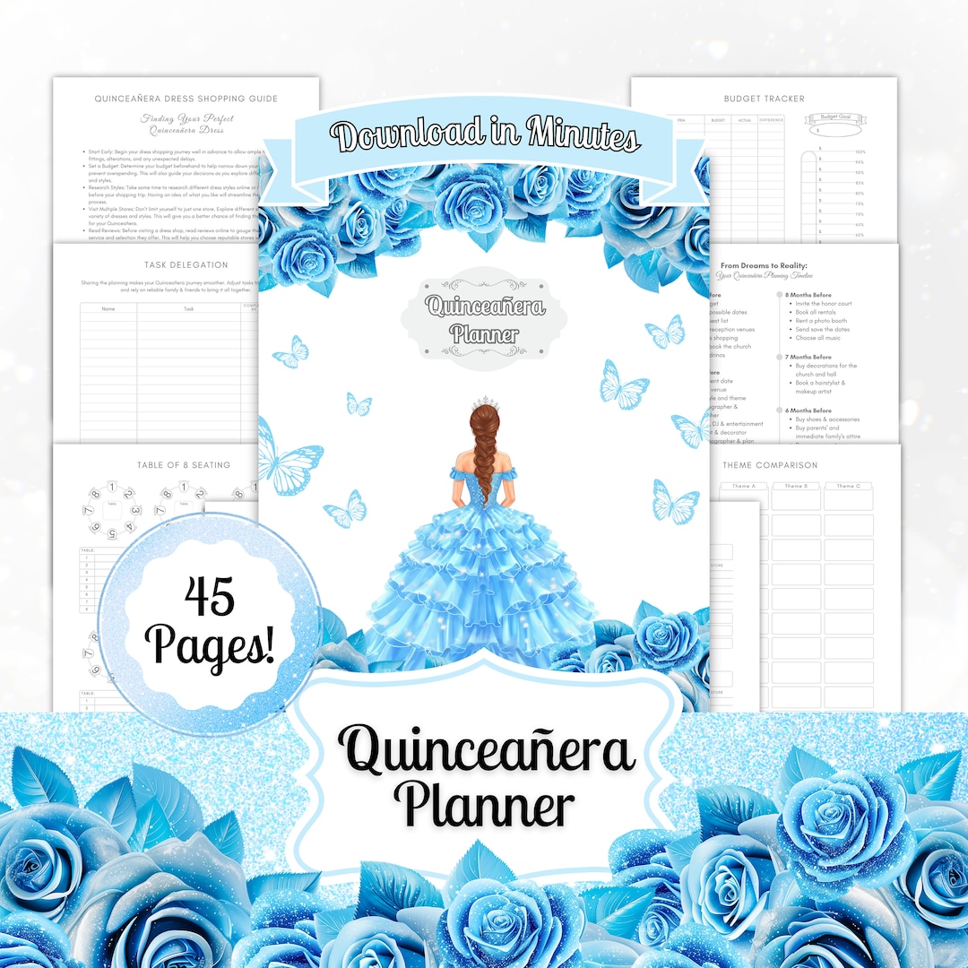 Ultimate Quinceañera Planner - Instant Download, 45 Pages, 15th ...