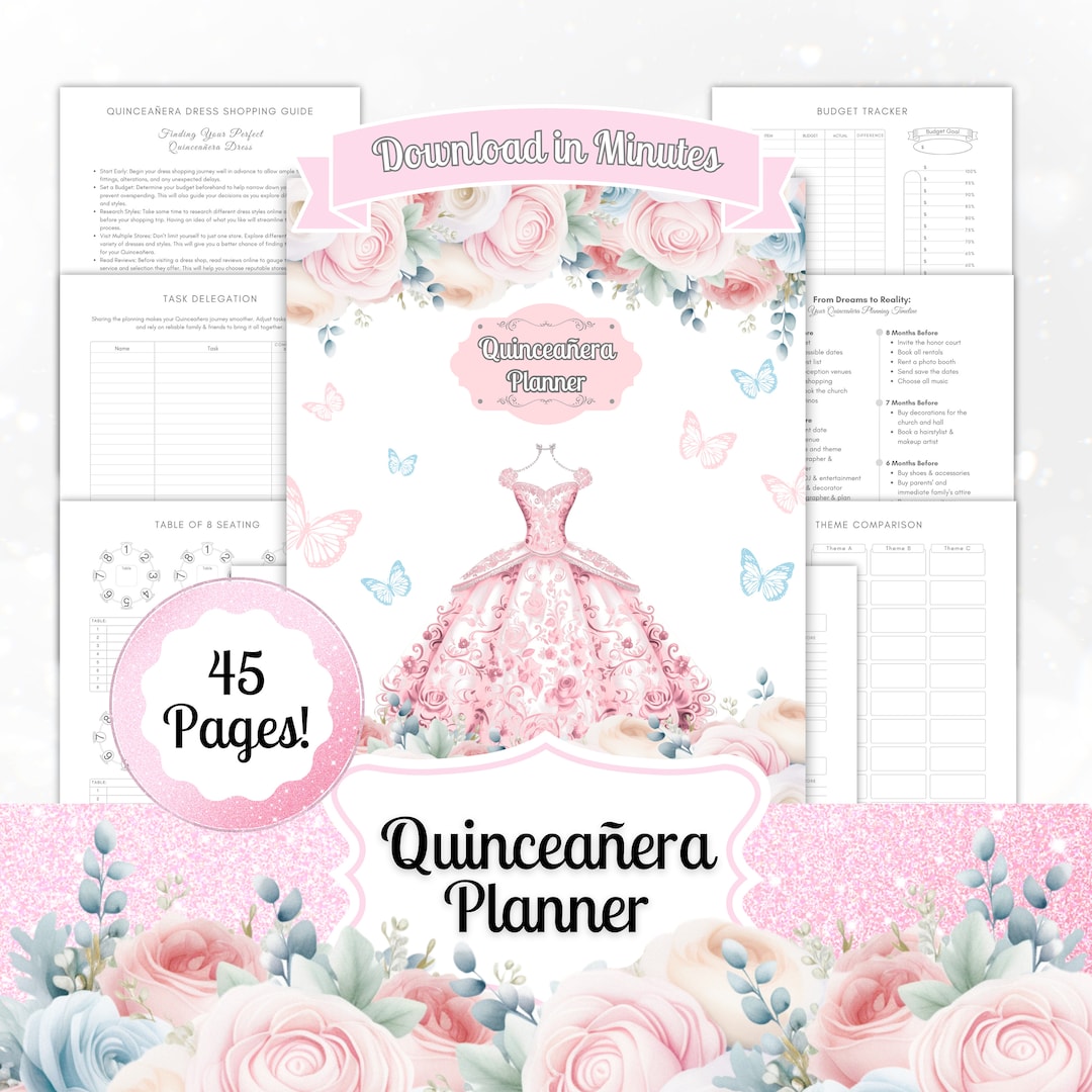 Ultimate Quinceañera Planner - Instant Download, 45 Pages, 15th ...