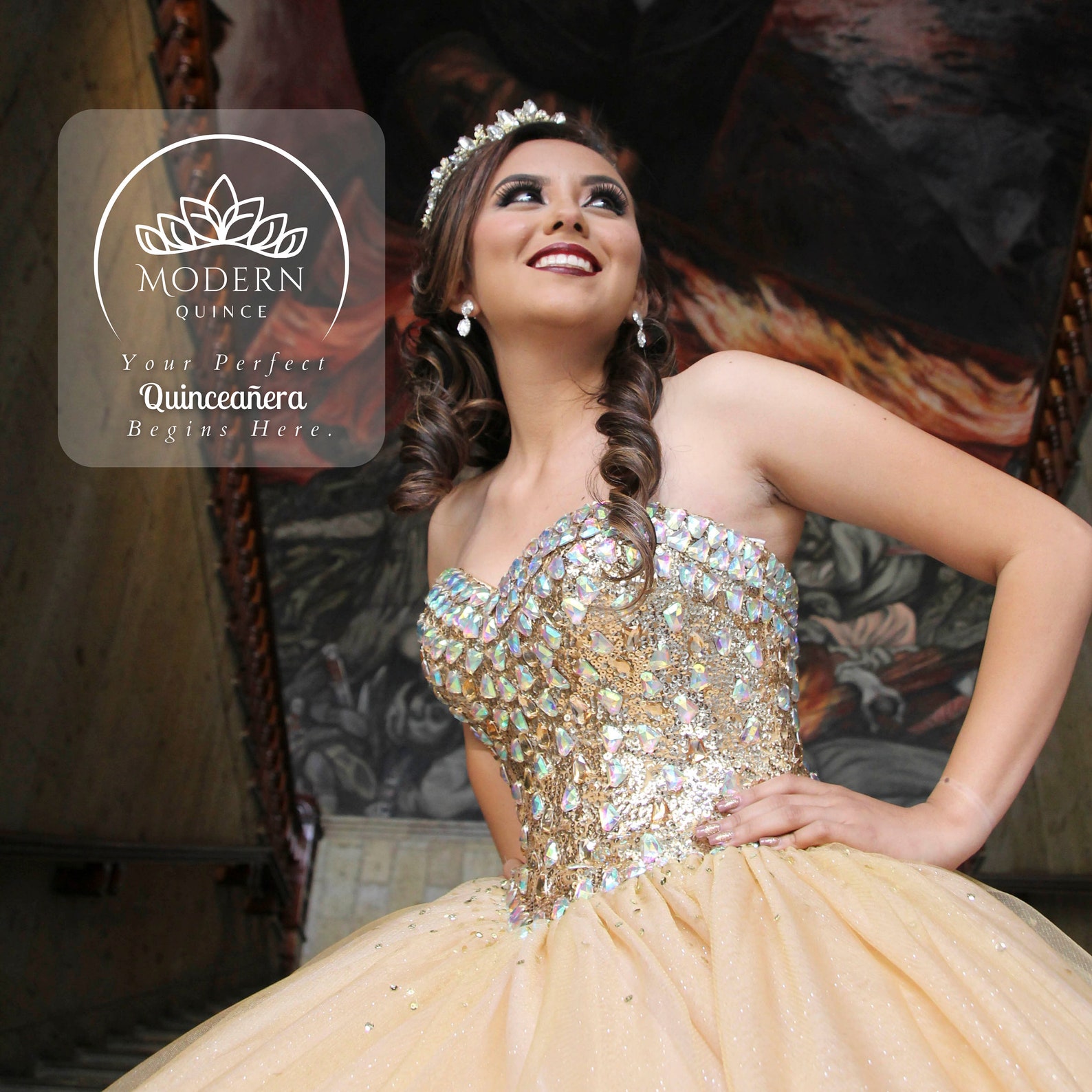 Editable Quinceañera Video Invite - Canva Quinceanera, Quince ...