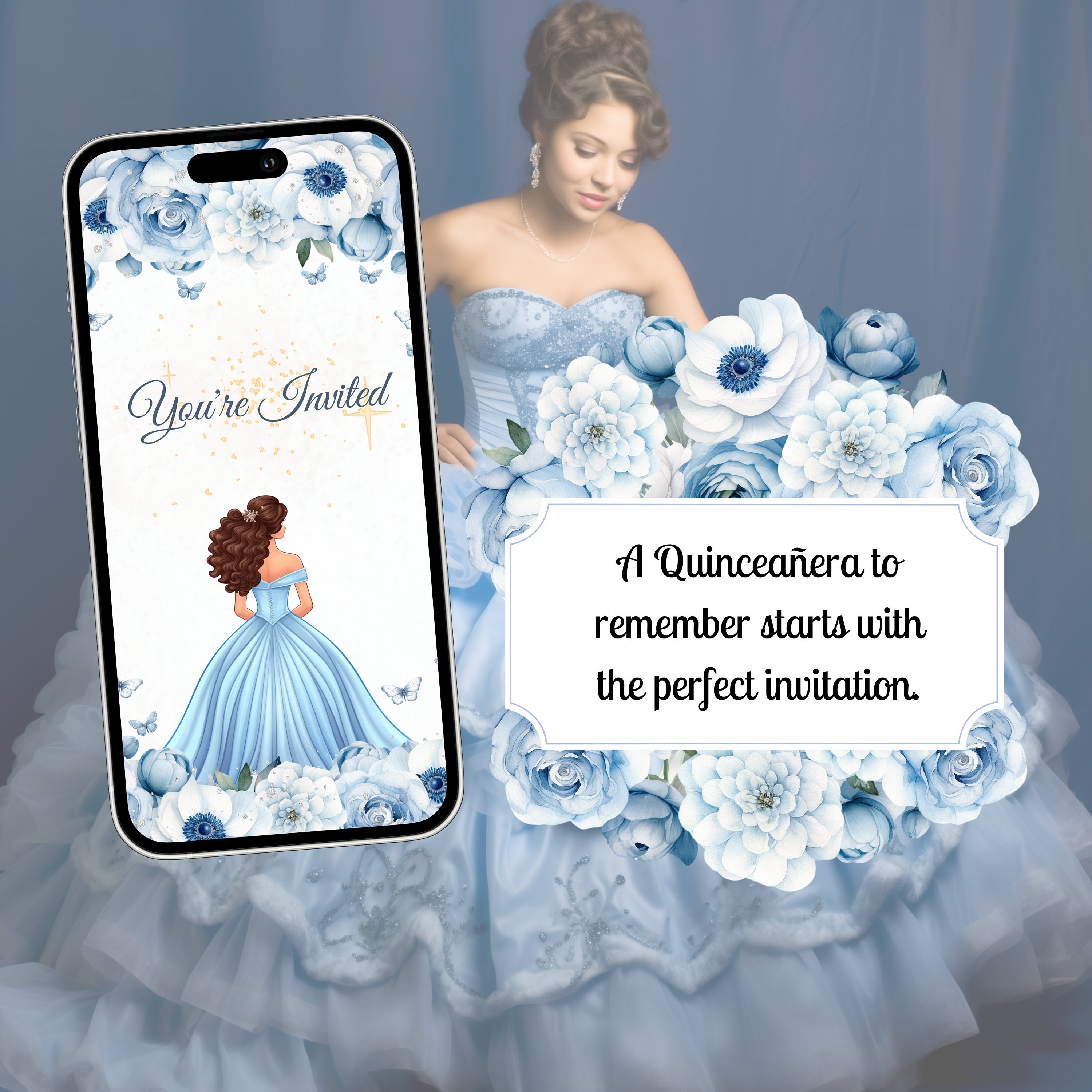 Quinceañera Video Invite - Canva Quinceanera, Quince Invitation ...