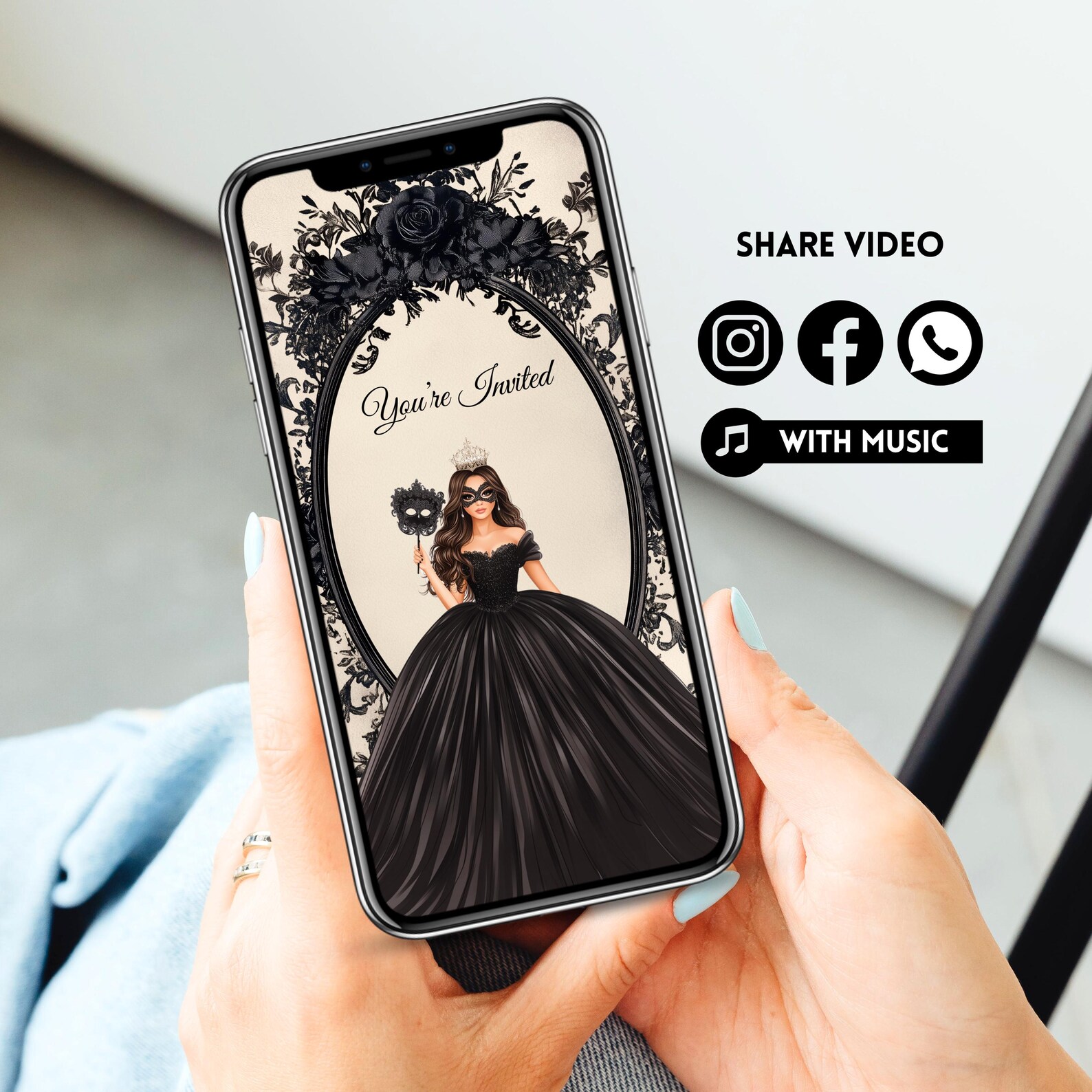 Quinceañera Video Invite - Canva Quinceanera, Quince Invitation ...